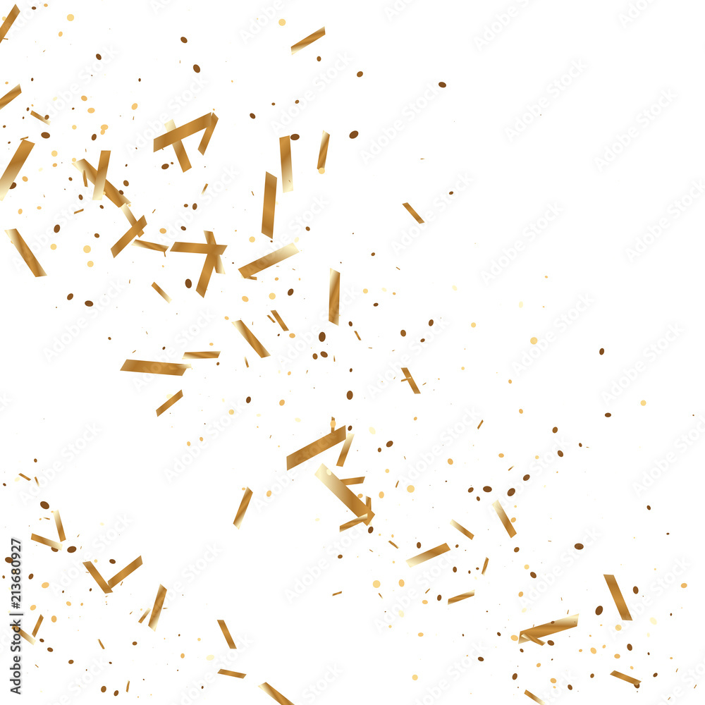 Gold Confetti Background. Stock Vector | Adobe Stock