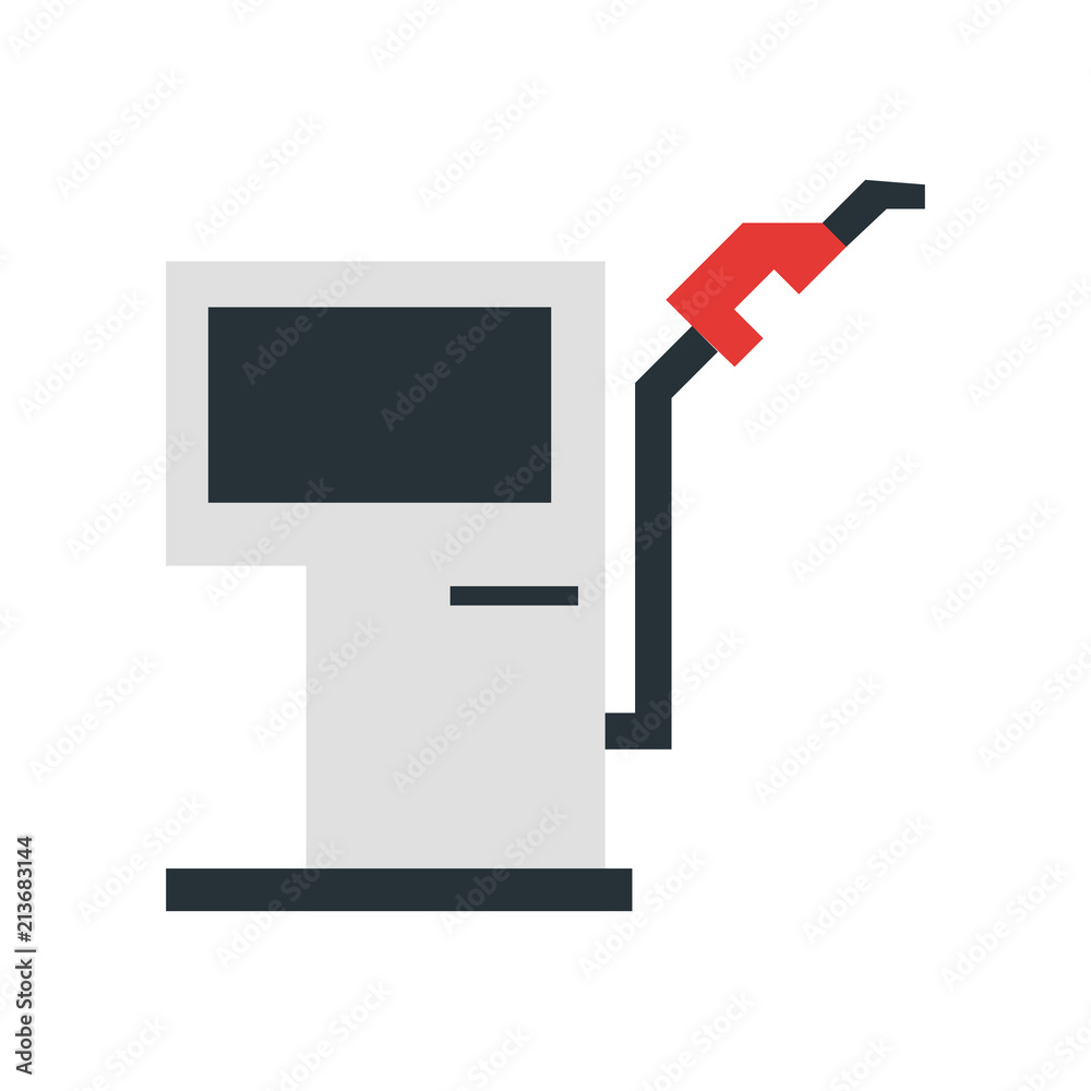 Gas station icon vector sign and symbol isolated on white background ...