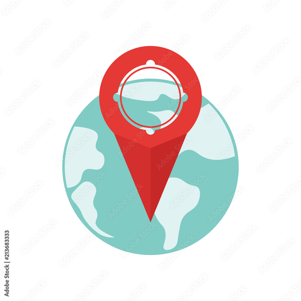 Planet earth icon vector sign and symbol isolated on white background ...