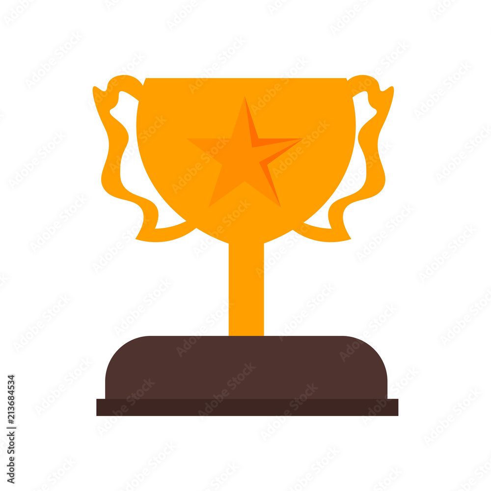 Trophy icon vector sign and symbol isolated on white background, Trophy ...