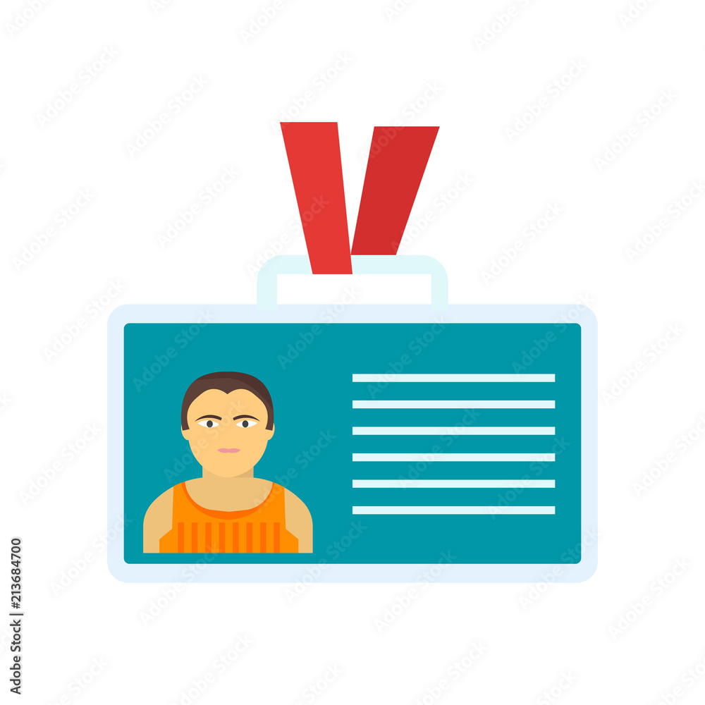 Id card icon vector sign and symbol isolated on white background, Id ...