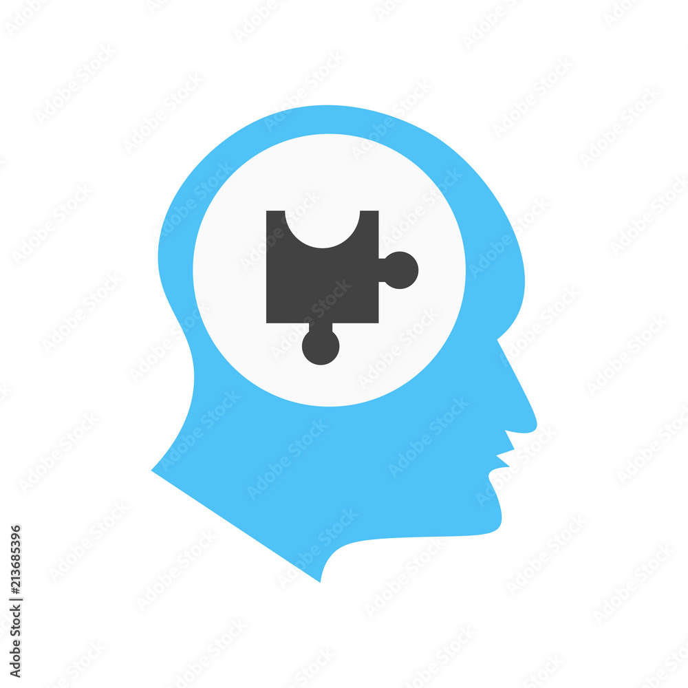 Psychology icon vector sign and symbol isolated on white background ...