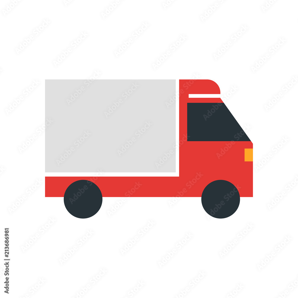 Delivery truck icon vector sign and symbol isolated on white background ...