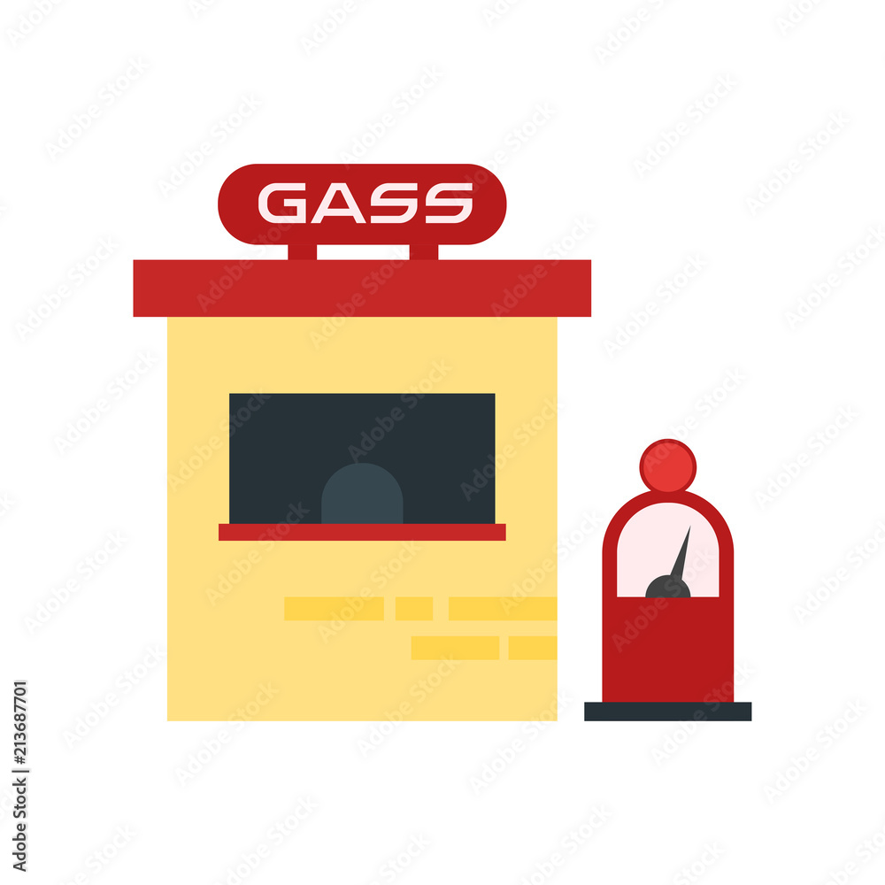 Gas station icon vector sign and symbol isolated on white background ...