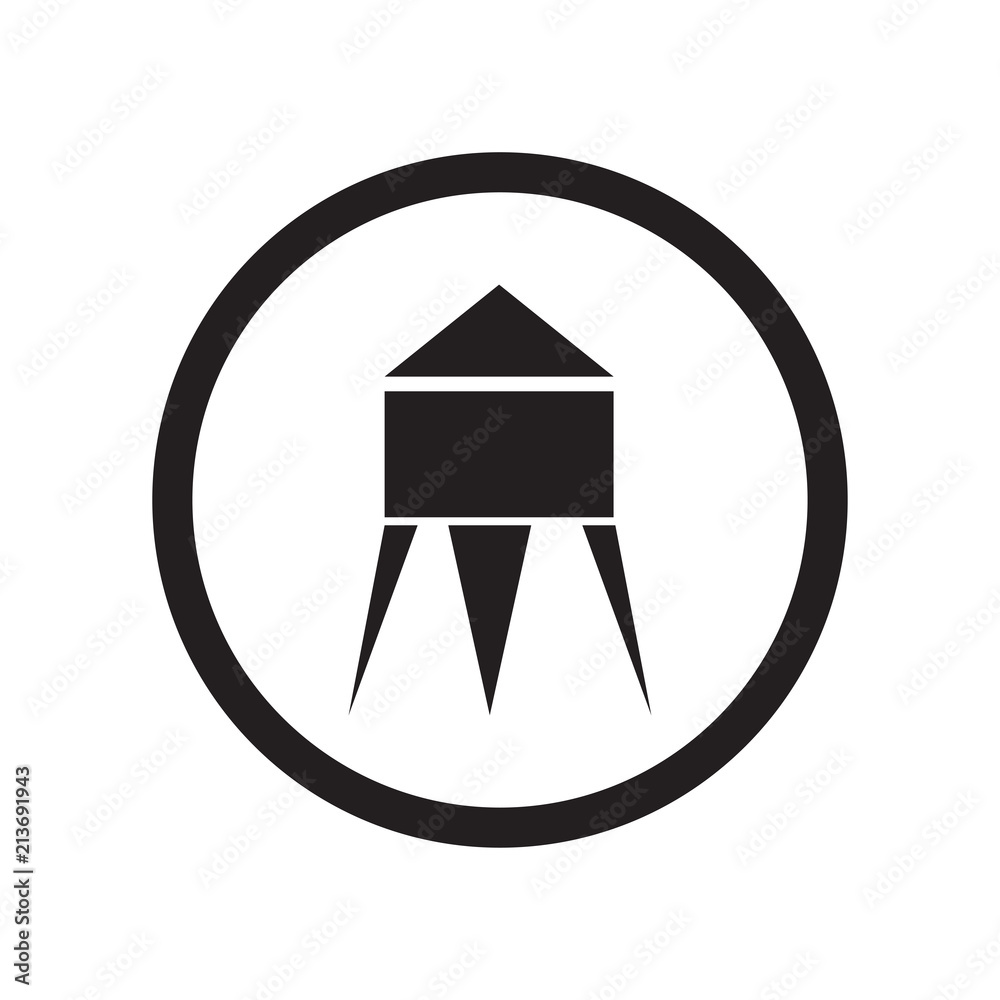 Water Tank icon vector sign and symbol isolated on white background ...