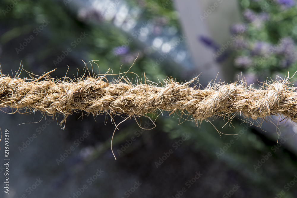 Old shaggy rope from Silas rough and twisted Stock Photo | Adobe Stock