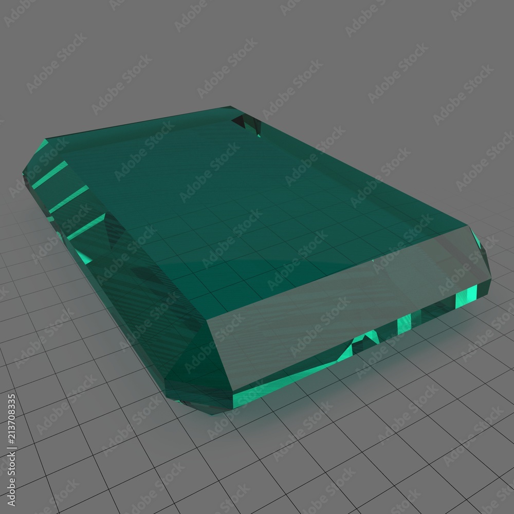 Emerald gem stone Stock 3D asset | Adobe Stock