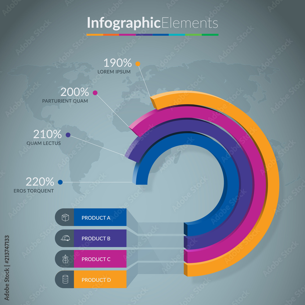Infographic Chart Template Stock Vector | Adobe Stock