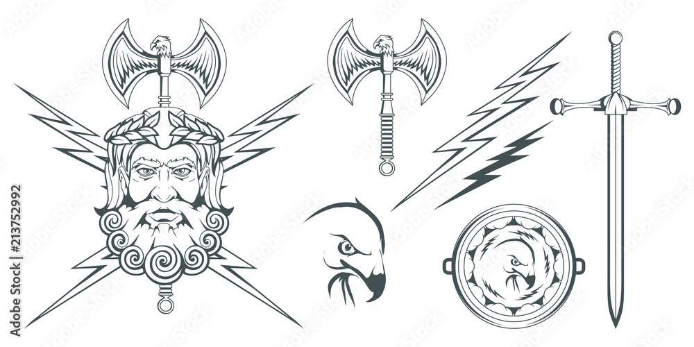 Zeus - the ancient Greek god of heaven, thunder and lightning. Greek ...