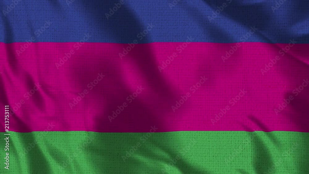 Kuban Peoples Republic Flag - Realistic 4K - 60 fps flag of the Kuban ...