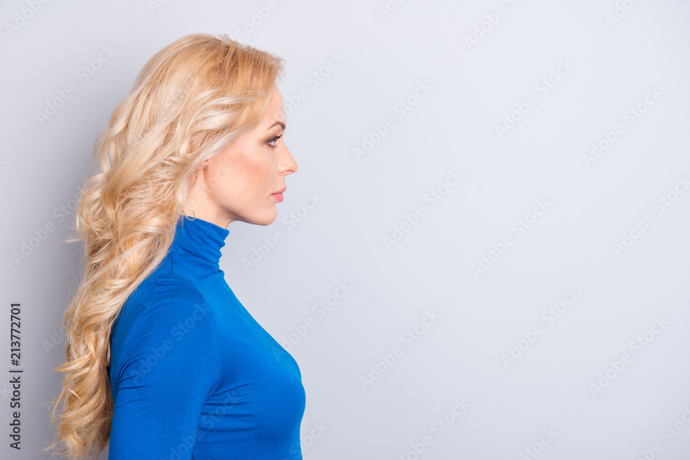 Pretty Blonde From The Side