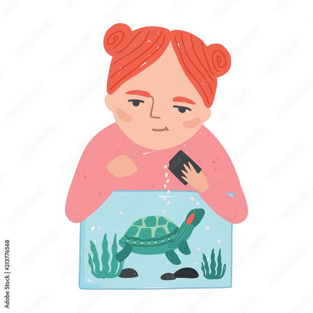 Girl Turtle Cartoon