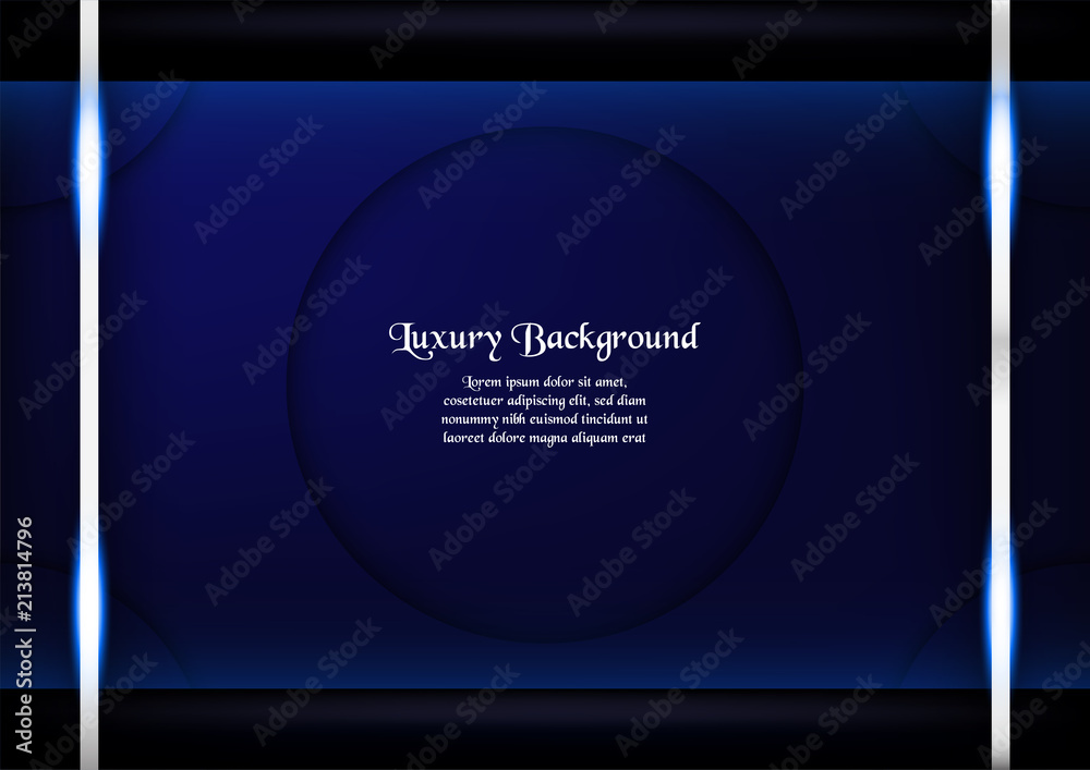 Abstract blue background in premium concept with copy space.Template ...