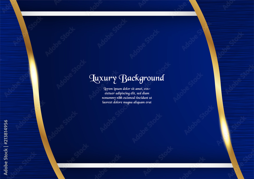Abstract blue background in premium concept with copy space.Template ...