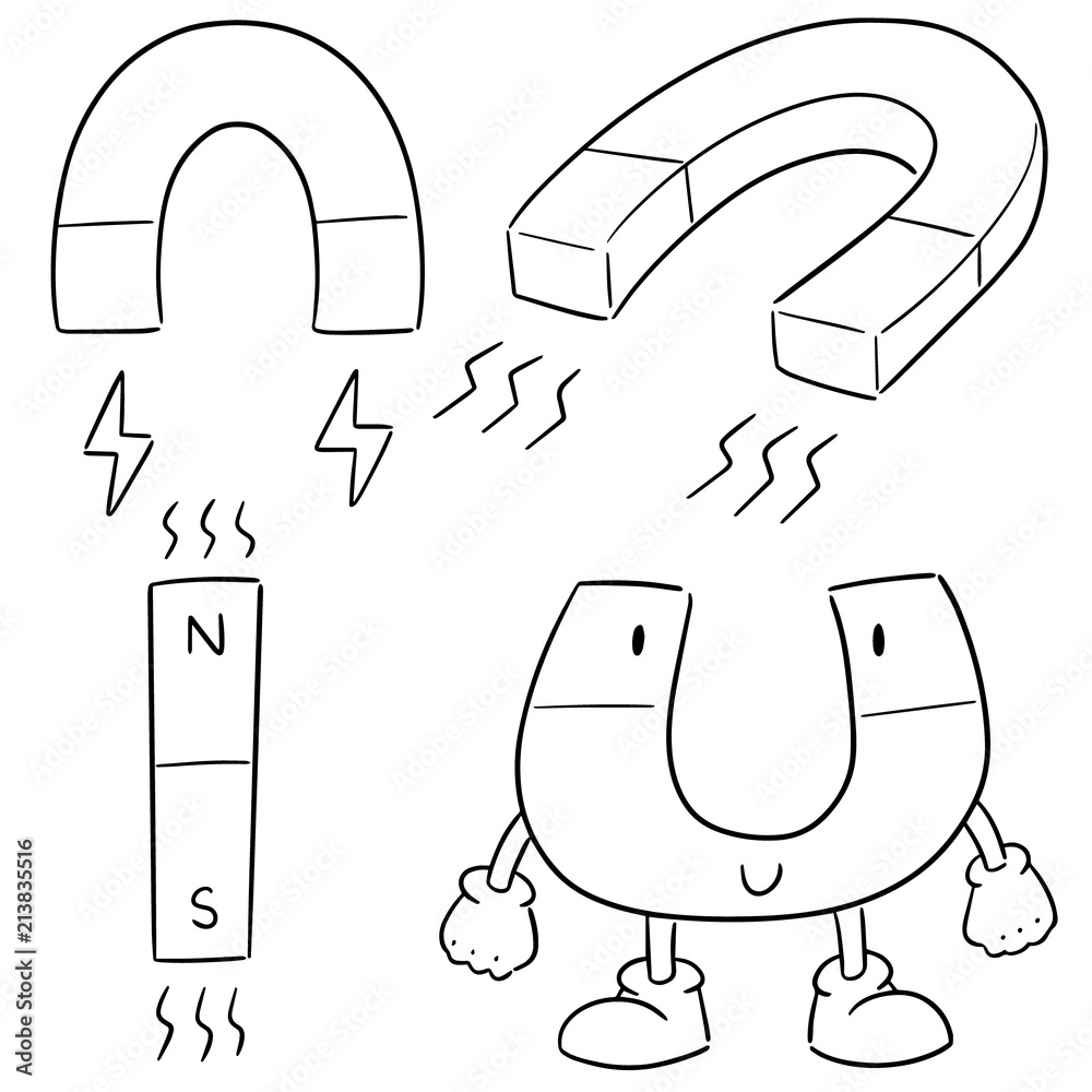 vector set of magnet Stock Vector | Adobe Stock