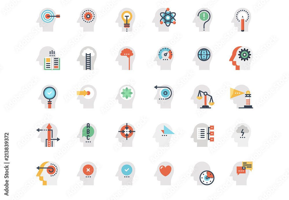 Mind and Thought Icons Stock Template | Adobe Stock