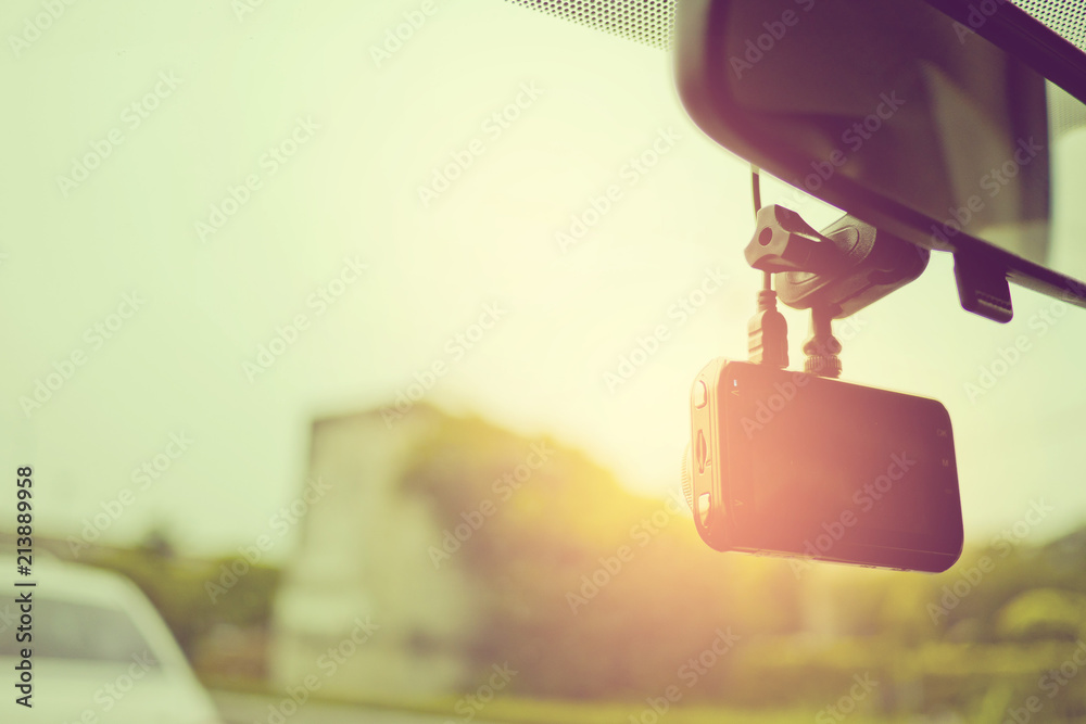 car camera, video recorder, driving, cctv, safety on road Stock Photo ...
