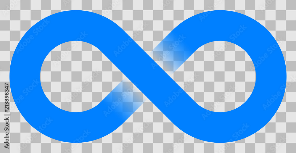 infinity symbol blue - simple with transparency eps 10 - isolated ...