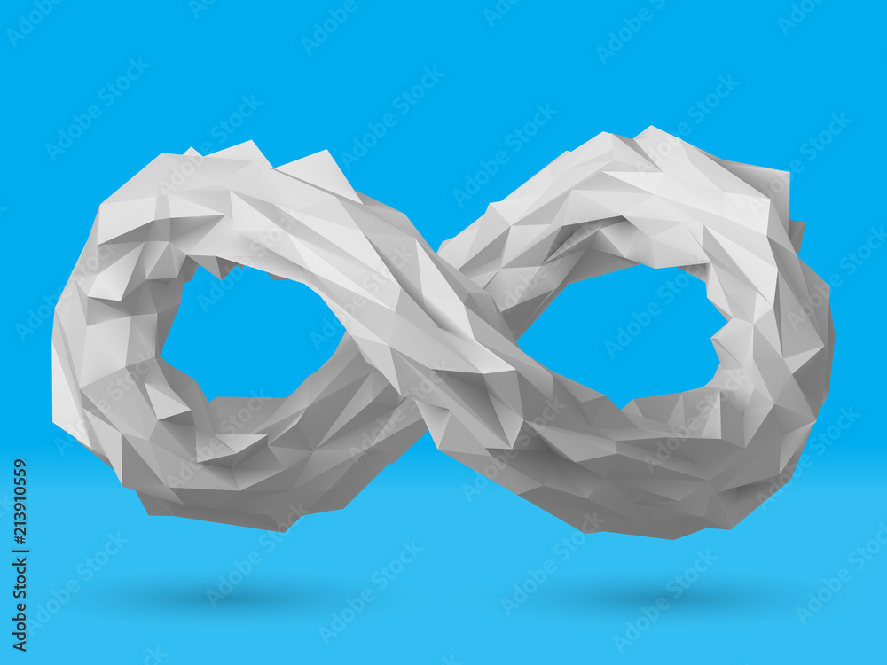 3d style infinity symbol vector design. Stock Vector | Adobe Stock