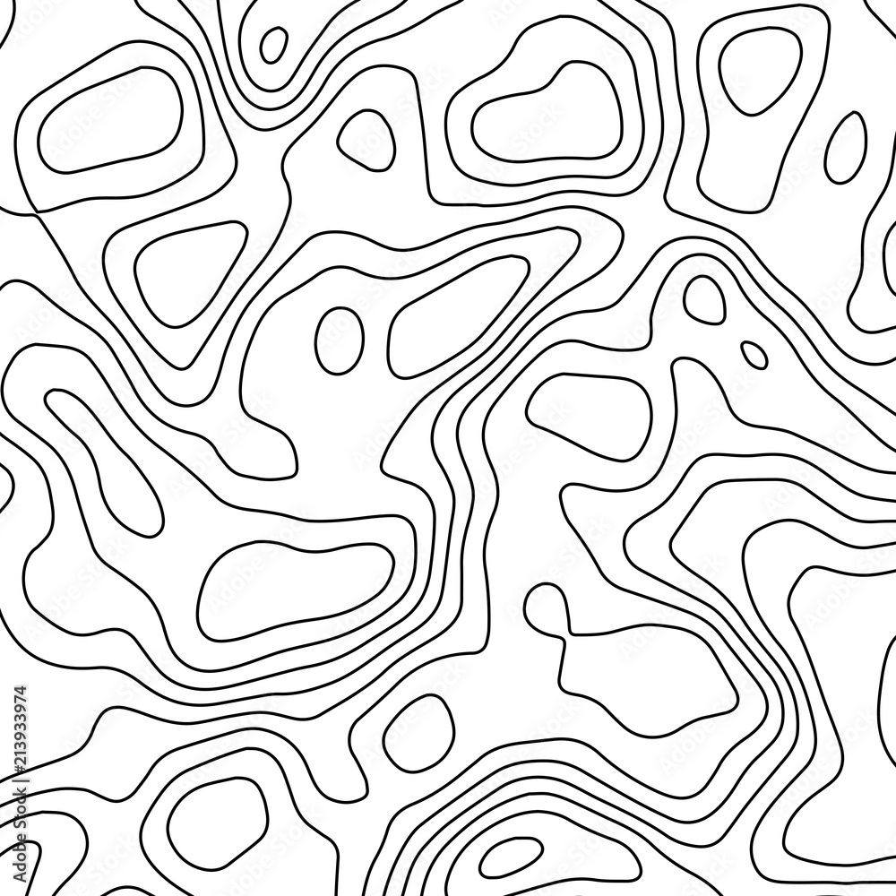 Vector contour topographic map background. Topography and geography map ...