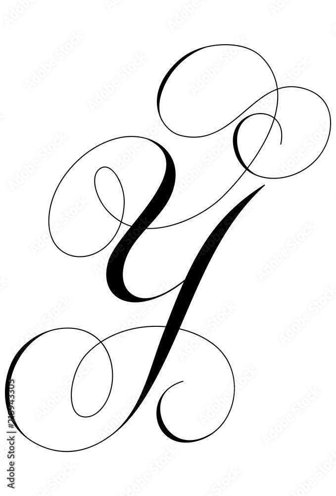 The Letter Y In Calligraphy