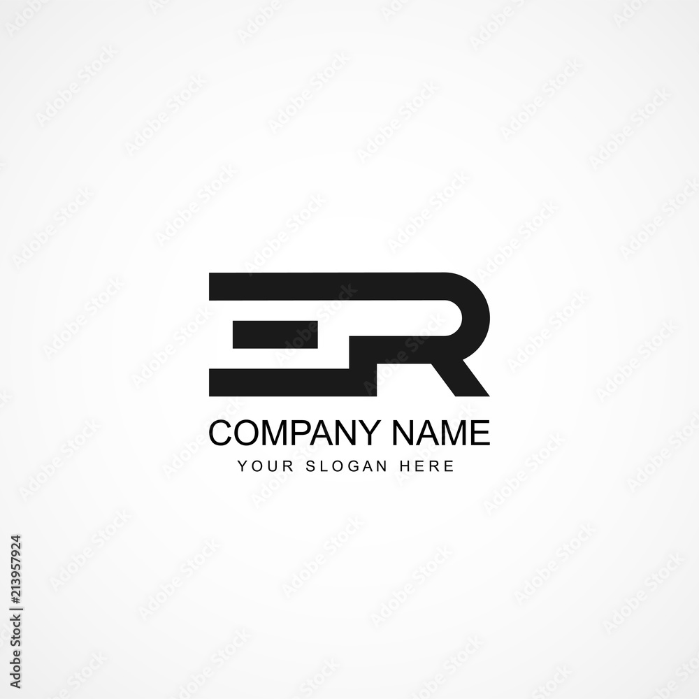 Initial Letter ER Logo Template Design Stock Vector | Adobe Stock