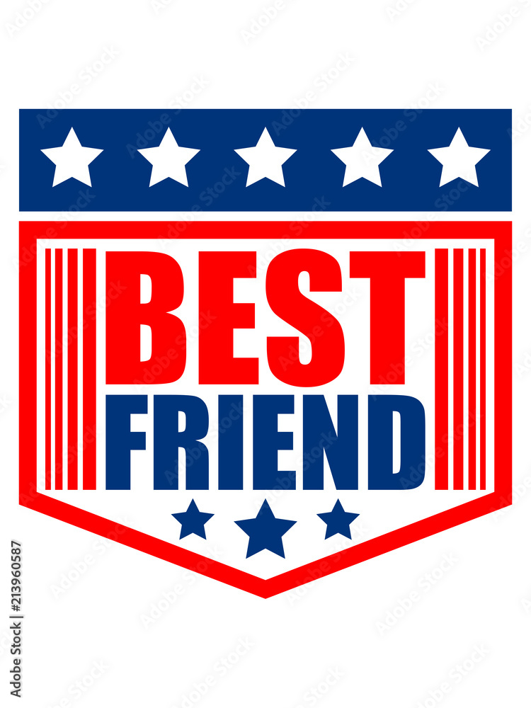 wappen schild sterne best friends text logo freunde beste liebe paar 2 ...