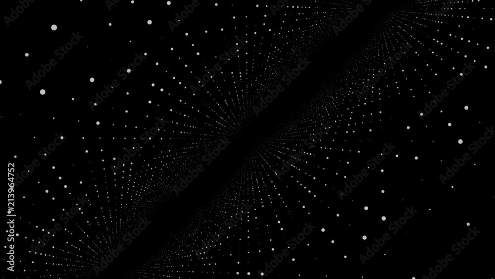 Moving through abstract fractal point matrix lattice. Moving infinite ...