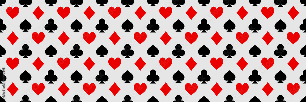 horizontal playing card symbols for pattern and background,vector ...