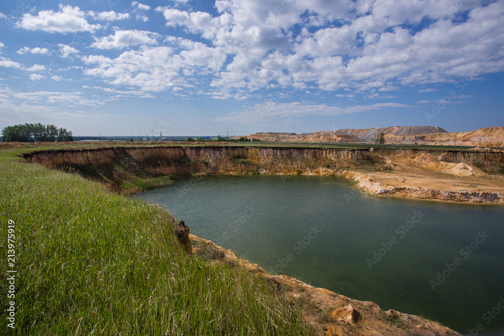 Gold and silver ore open pit quarry mining technology Stock Photo ...