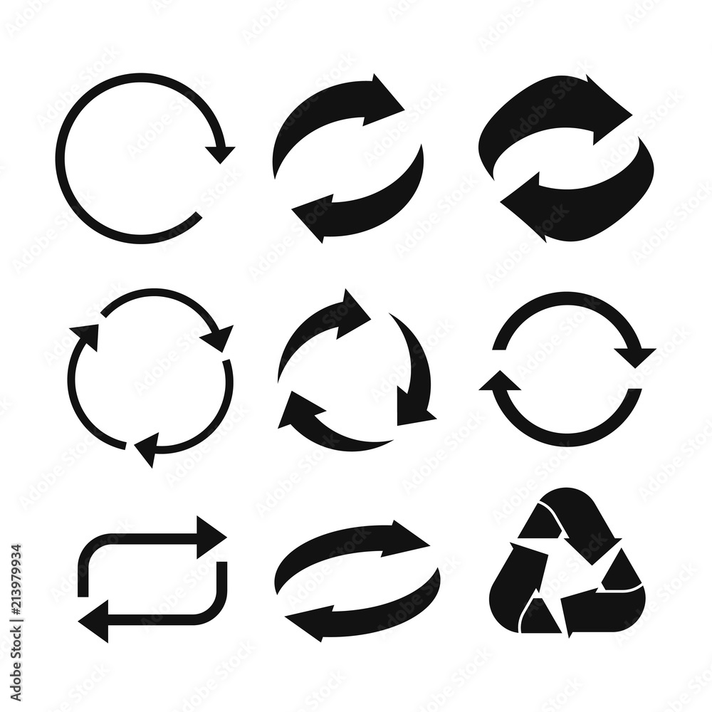 Circle arrow icon. Refresh and reload arrow icon. Rotation vector ...