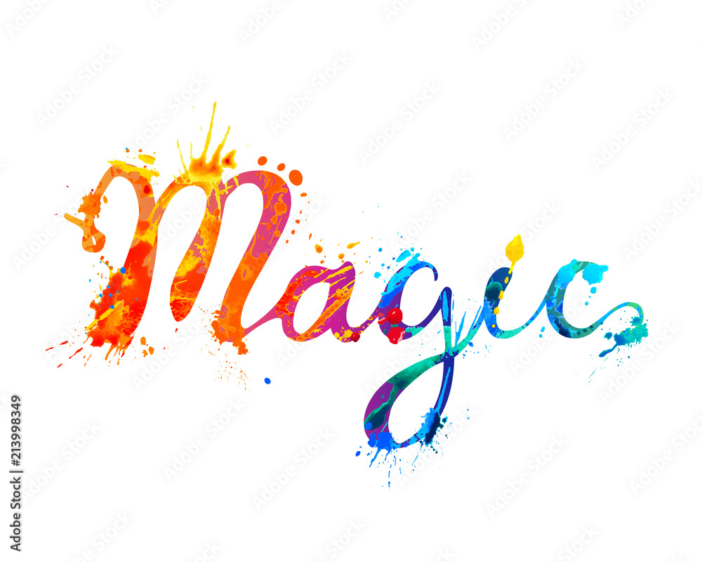 Magic. Vector splash paint letters Stock Vector | Adobe Stock