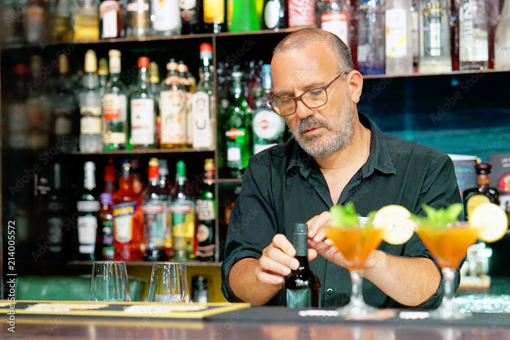Bartender White Background