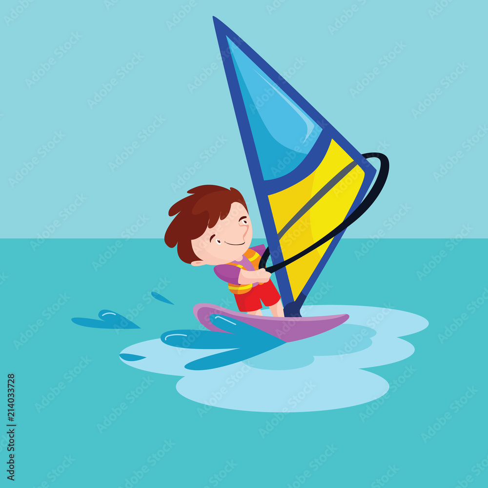 Windsurfing Cartoon