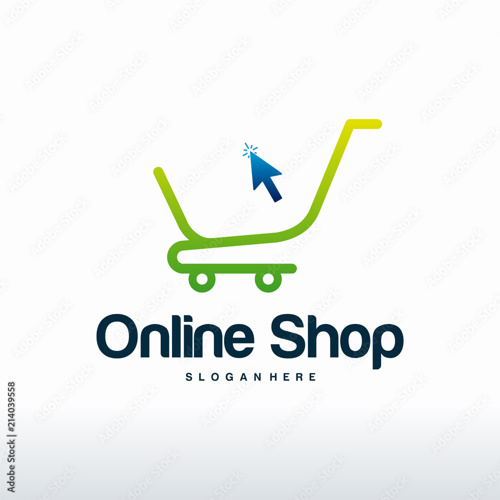 Online Shop logo designs concept vector, Cart logo designs symbol, Sale ...