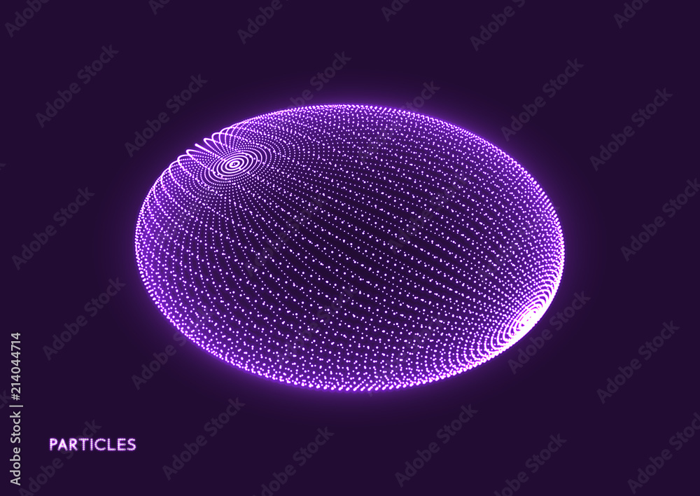 Ellipse. Connection structure. Geometric shape for design. Molecular ...