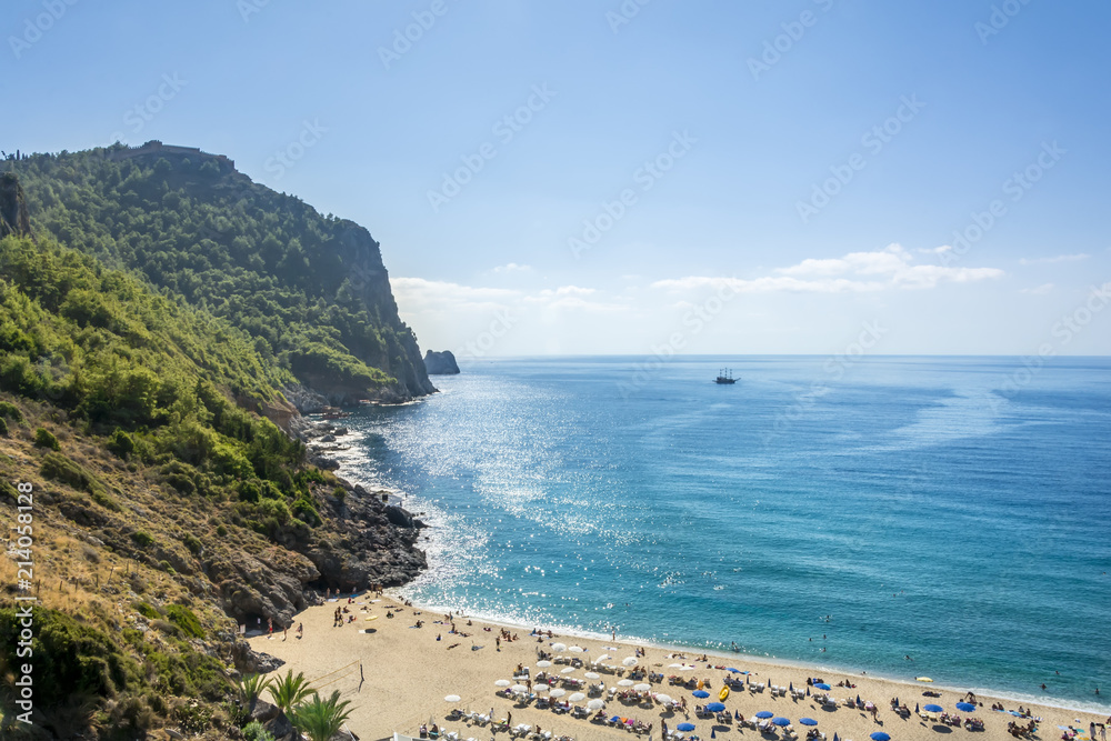 cleopatra beach in Alanya Turkey is a most famous beach Stock Photo ...