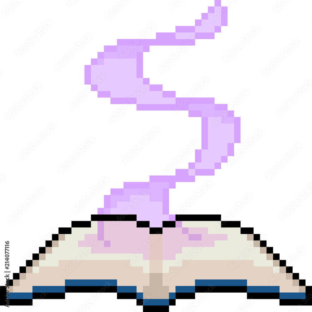 vector pixel art magic book Stock Vector | Adobe Stock