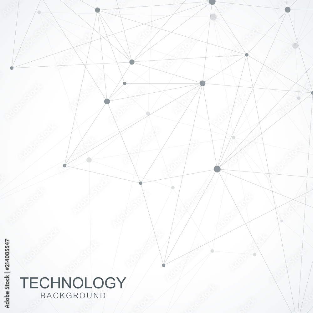 Simple geometric abstract vector illustration. Technology background ...