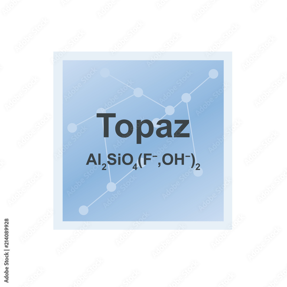 Vector symbol of Topaz silicate mineral from the Mohs scale of mineral ...