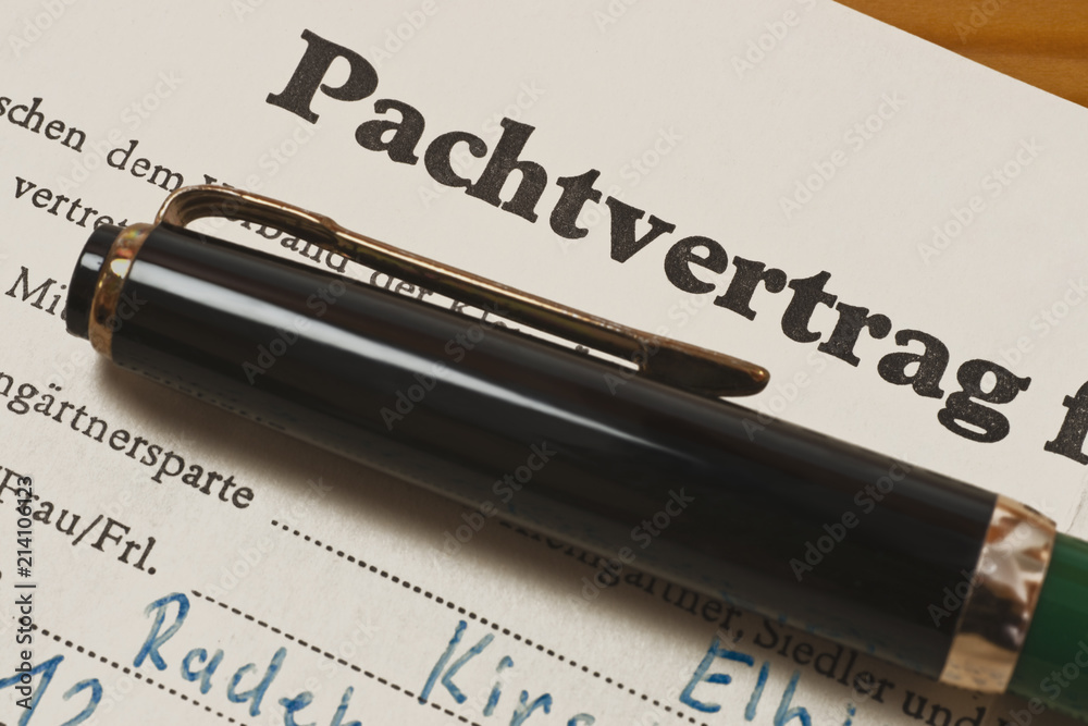 Pachtvertrag Stock-Foto | Adobe Stock
