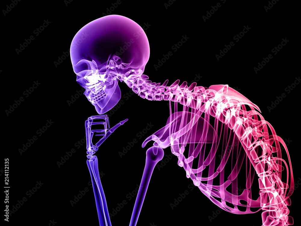 X RAY SKELETON 3D RENDER Stock Illustration | Adobe Stock