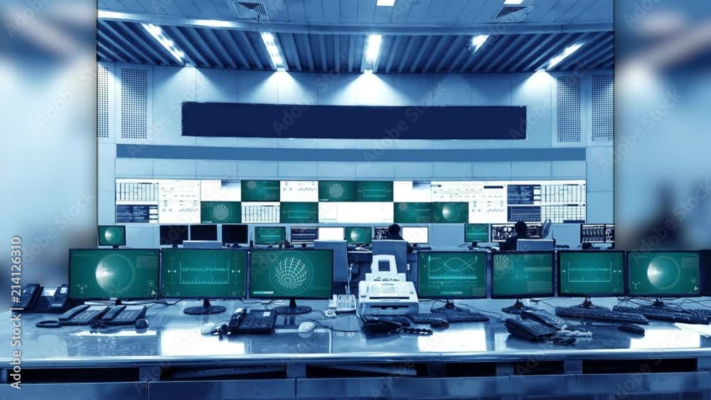 Mission Control 4K Virtual Studio Set News / Green Screen Background ...