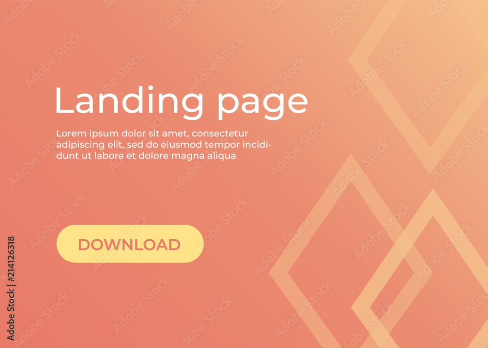 Landing page template. Website template for websites and apps. Landing ...