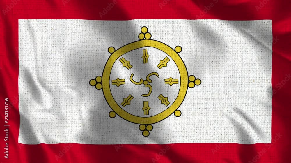 Sikkim Flag - Realistic 4K - 60 fps flag of the Sikkim waving in the ...