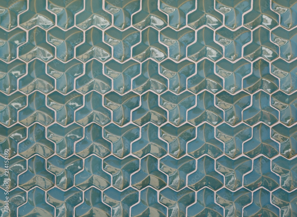 Convex green tiles of regular geometric shape with curved facets as ...