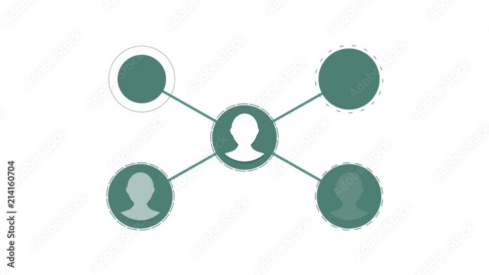 Social Network People Icon Link Connection Technology Loop Animation ...