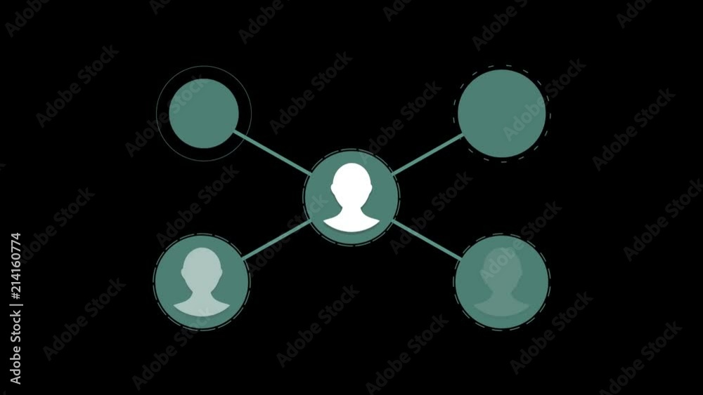 Social Network People Icon Link Connection Technology Loop Animation ...