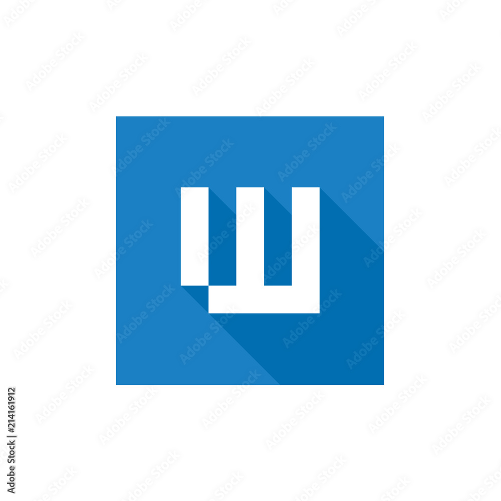 Blue Square Shape