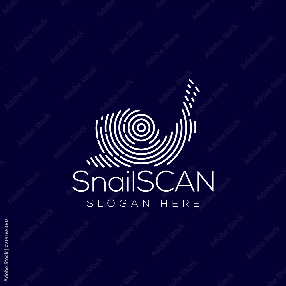 Snail Scan Technology Logo vector Element. Animal Technology Logo ...